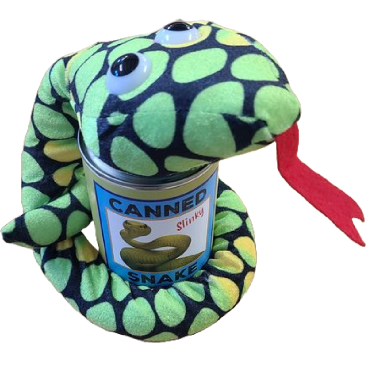 Slinky the Canned Snake Stuffed Animal Plush w/Funny Jokes: Pop Top Lid ...